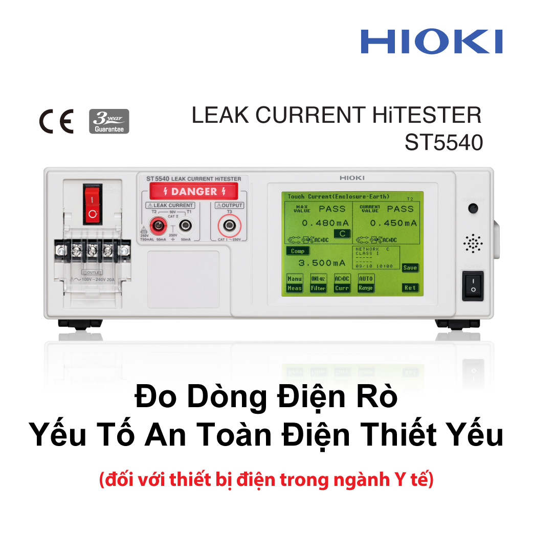 Thiết bị đo dòng rò Hioki Leak Current HiTester ST5540